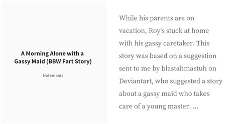 R 18 1 A Morning Alone With A Gassy Maid Bbw Fart Story Pixiv