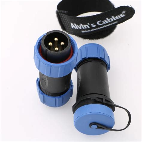 5piece Sp13 Ip68 4pin Male Plug And Female Docking Socket Dustproof