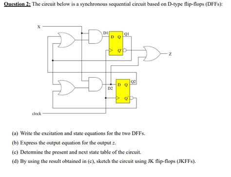 Solved Question 2 The Circuit Below Is A Synchronous Chegg Com