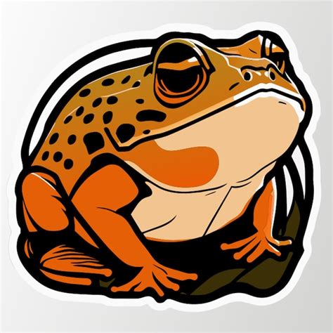 Premium Vector American Toad Sticker Vector Illustration