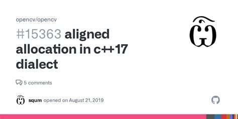 Aligned Allocation In C Dialect Issue Opencv Opencv GitHub