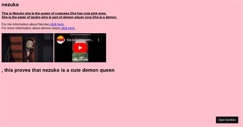 Nezuko For Life Codesandbox