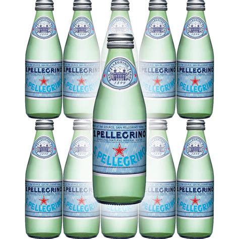S Pellegrino Sparkling Natural Mineral Water 8 45oz Glass Bottle
