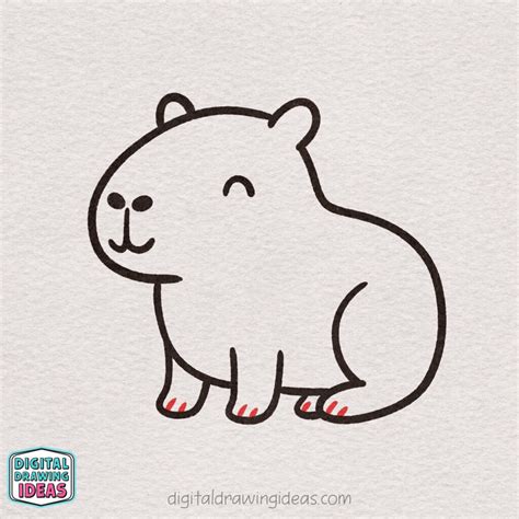 How To Draw A Capybara Digital Drawing Ideas