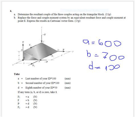 Solved A Determine The Resultant Couple Of The Three