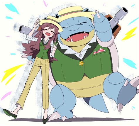 Leaf Blastoise And Blastoise Pokemon And 2 More Drawn By Mikanbako