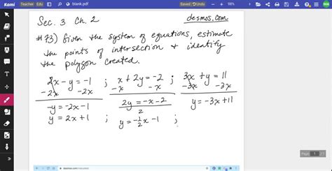 exer 73 74 graph the lines on the same coordinate plane and estimate