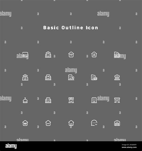 Simple And Minimal Basic Essential Line Icon Set For Ui Ux Web And