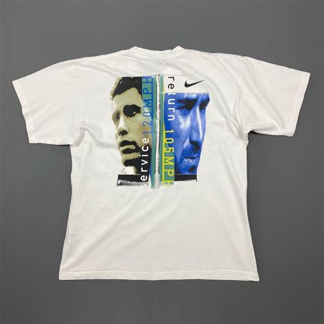 Nike 1990s Vintage Nike Andre Agassi Vs Pete Sampras Rivalry Tee Grailed