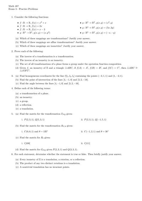 practice problems 1 consider the following functions f r