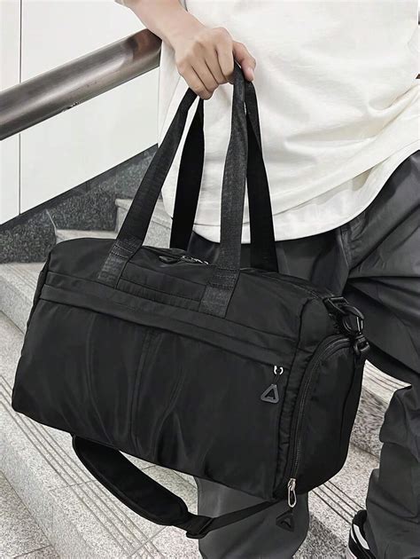 Bolsa De Viagem Preta Estilosa Para Negócios Grande Capacidade Dobrável Com Separação Seco
