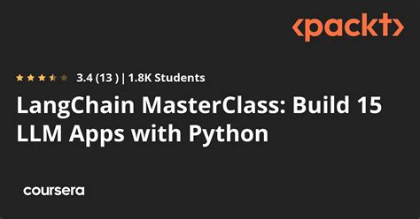 Langchain Masterclass Build Llm Apps With Python Coursera