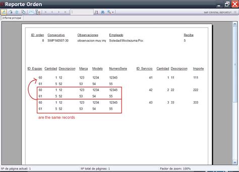 C Duplicated Data In Crystal Reports Stack Overflow