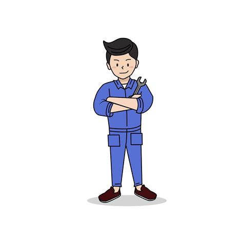 정비사 남자 캐릭터 일러스트 Ai 다운로드 어반브러시 프로