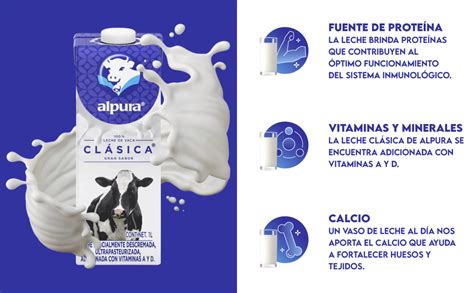 Alpura Leche Clásica 100 Leche De Vaca Ultrapasteurizada En Paquete De