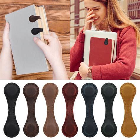 1x Magnetic Bookmark Clearance Personalized Leather Bookmarks Vintage