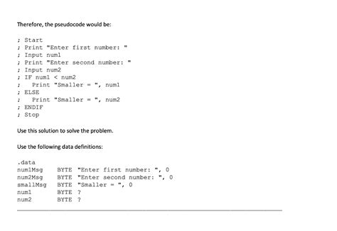 Solved Csp25 Assembly Language H03 Homework 3a Selection