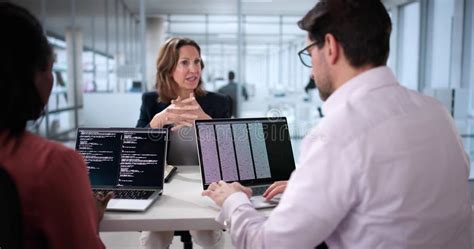 Diverse Team Of Business People Coding Stock Image Image Of Older