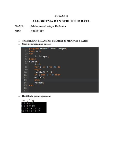 Contoh Tugas Algoritma Dan Struktur Data Program Pascal Pdf