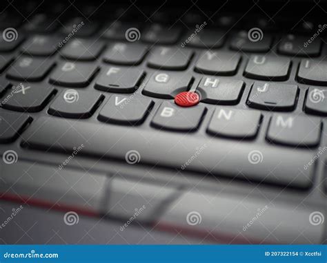 ThinkPad Keyboard With Red Touch Point Stock Photo Image Of Leaves Perilous