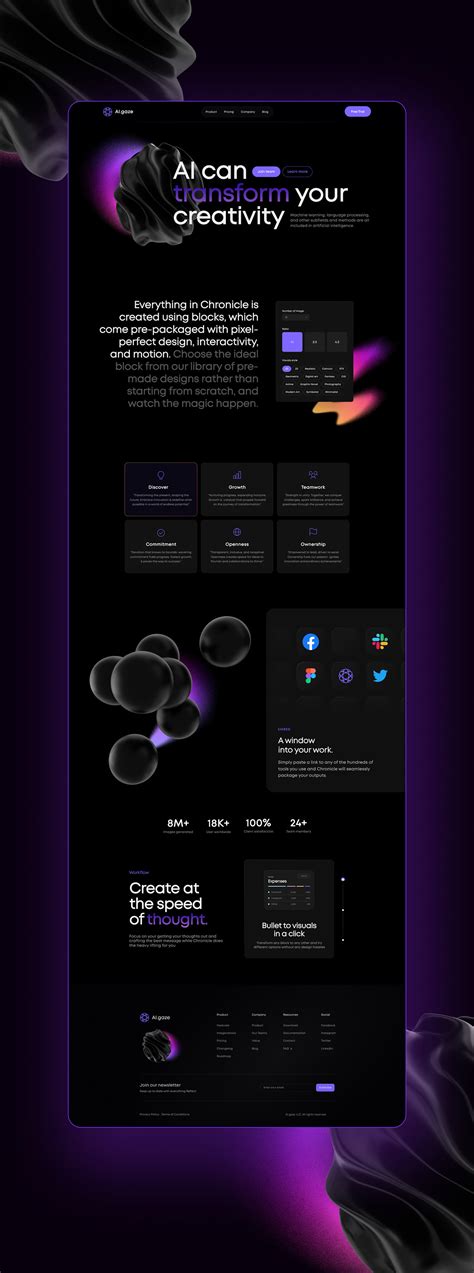 Saas Landing Page Ai Uiux Behance