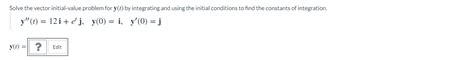 solved solve the vector initial value problem for y t by