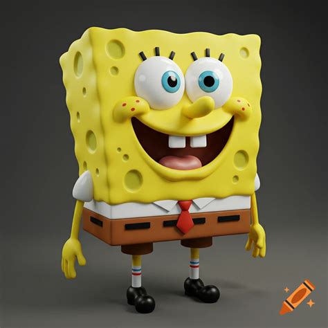 3d Rendering Of Spongebob Squarepants Smiling On Craiyon