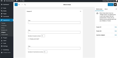 New Block Based Widget Screen In Gutenberg 89 First Tests