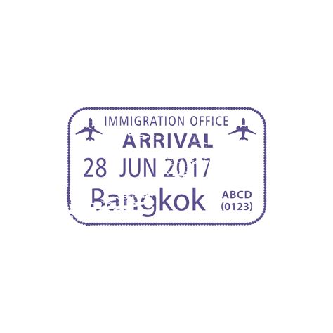 Visa Stamp Vector Png Images Bangkok Immigration Office Visa Stamp