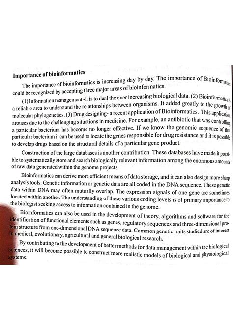Solution Importance Of Bioinformatics Studypool Solution Importance Of Bioinformatics Studypool