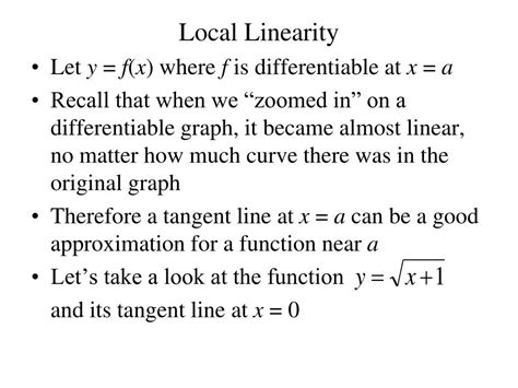 PPT Section Local Linearity And The Differential PowerPoint Presentation ID