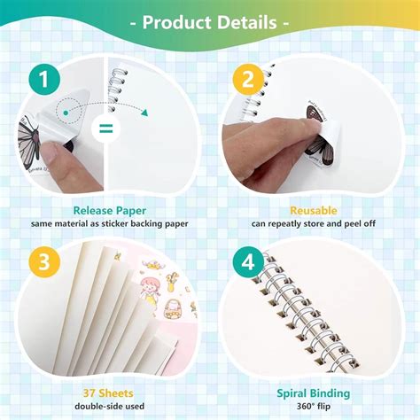 Reusable Sticker Book Collecting Album Sticker Storage Book For Adults