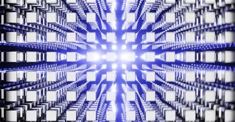 Silver And Blue Abstract Cube Volume Background Vj Loop With Rotation