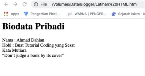Membuat Laman Statis Website Sederhana Dengan Html Dan Css Matamu