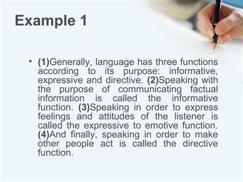 Example Of A Unified Paragraph Ppt