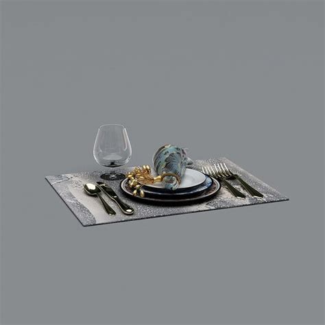 Elegant Dining Table Setup 3d Model