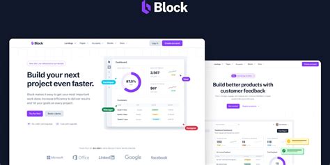block bootstrap 5 html template product information and latest