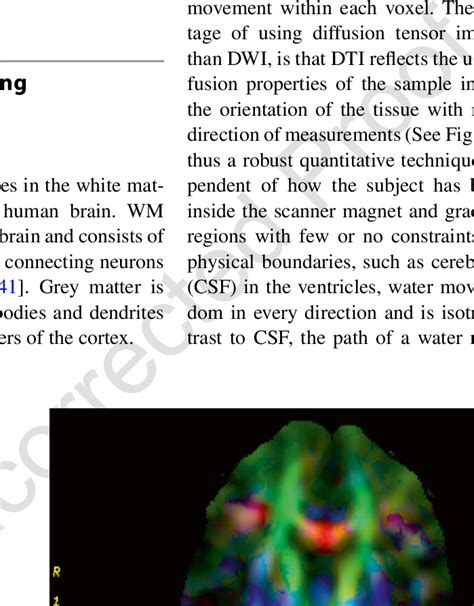 4 Diffusion Tensor Imaging And Example Of Color Encoded Fiber Download Scientific Diagram