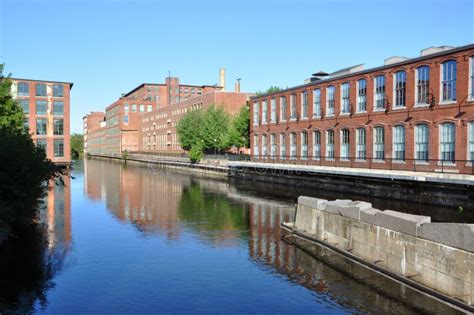 Lowell Canal Massachusetts Usa Stock Image Image Of City Ancient 21058121