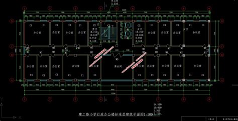 六层5480平米某小学行政办公楼设计建筑图结构图建筑结构56设计资料网