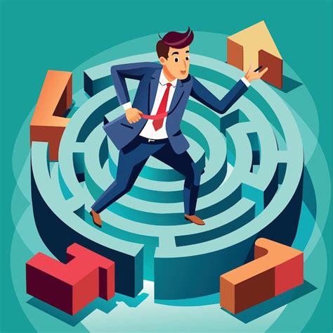 Premium Vector Business Trouble Difficulty Or Challenge Solving Hard Or Complex Problem