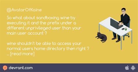So What About Sandboxing Wine By Executing It And The Prefix Under A
