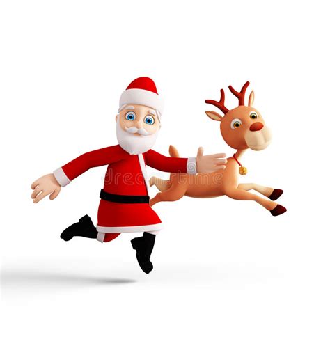 Santa Is Presenting Merry Christmas Stock Illustration Illustration