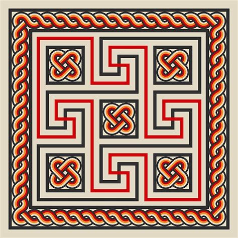Premium Vector Ancient Roman Square Pattern Design