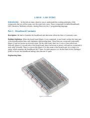 Lab Lab Report Docx LAB LAB INTRO Introduction In This Lab Our Main Objective Was To