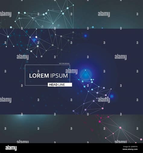 Vector Network Design Digital Element Geometric Graphic Illustration Background Connect Lines