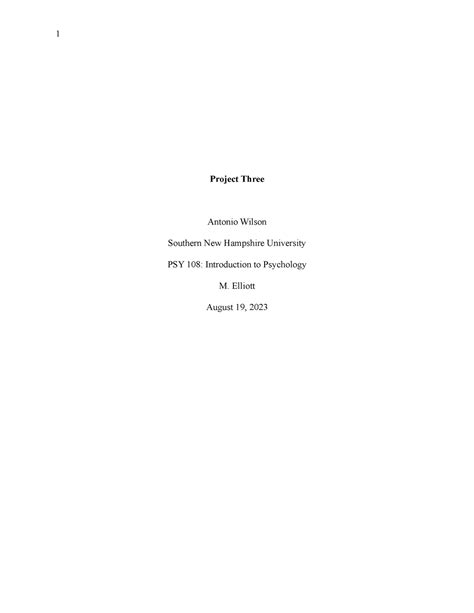 psy108 project three i received an b project three antonio wilson
