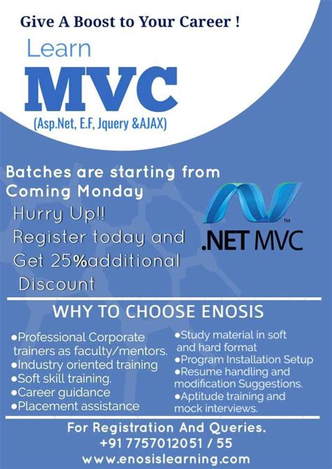 enosis learning on linkedin asp mvc training and placement program