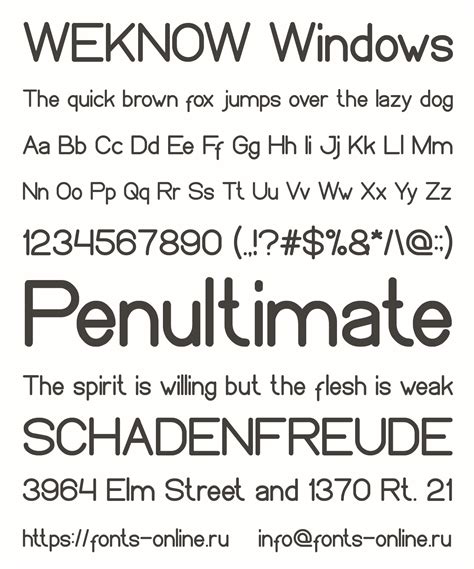 WEKNOW Windows Font
