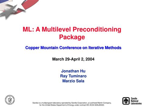 Ppt Ml A Multilevel Preconditioning Package Powerpoint Presentation Id2964628